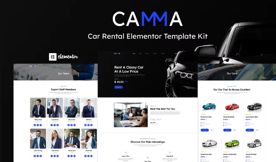 Camma – Car Rental Elementor Template Kit - WP Themes & Plugins