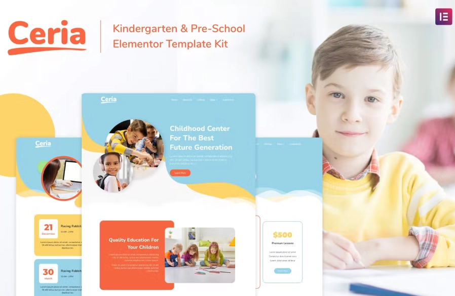 Ceria – Kindergarten & Pre-School Elementor Template Kit - WP Themes ...