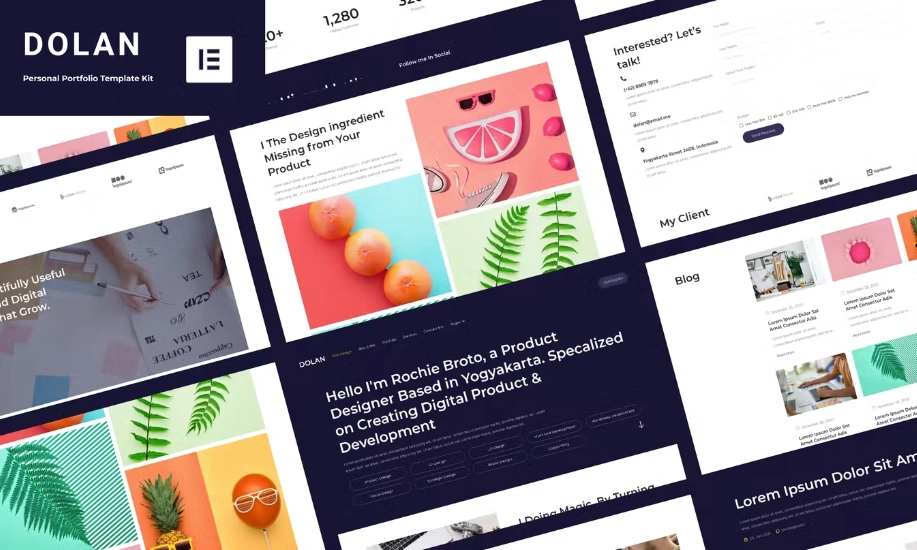 Dolan – Personal Portfolio Elementor Template Kit - WP Themes & Plugins