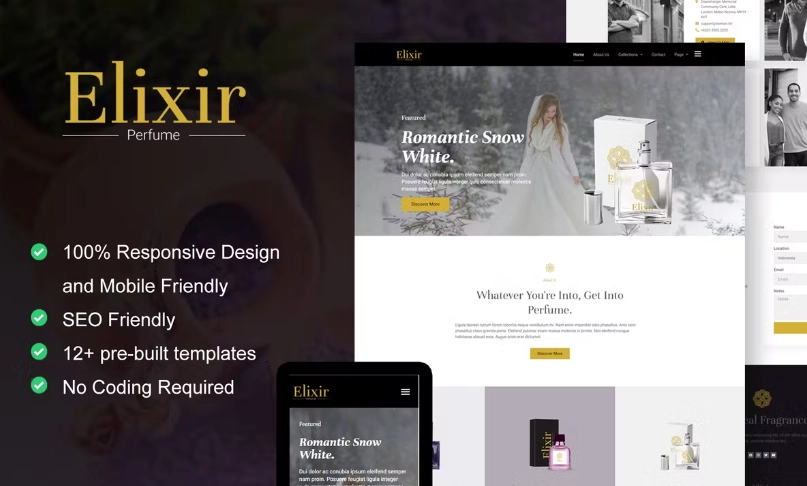 Elixir – Perfume Maker Elementor Template Kit - WP Themes & Plugins