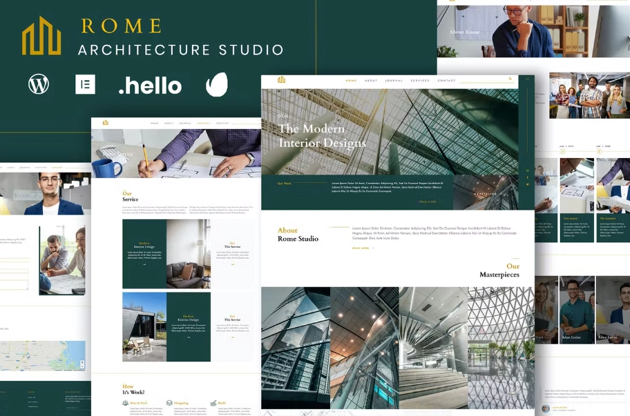 Rome – Modern Interior Elementor Template Kit - WP Themes & Plugins