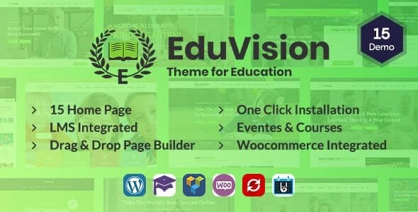 Eduvision – Online Course Multipurpose Education WordPress Theme 1 - WP ...