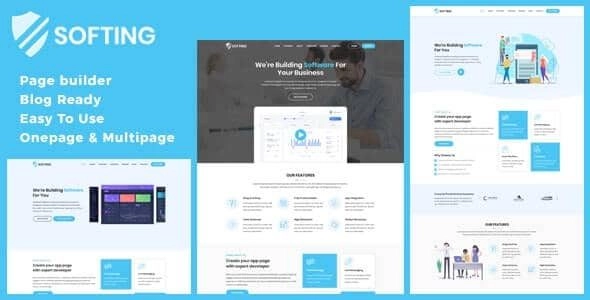 Softing – WordPress Software Landing Page Theme 1.4.2 - WP Themes & Plugins