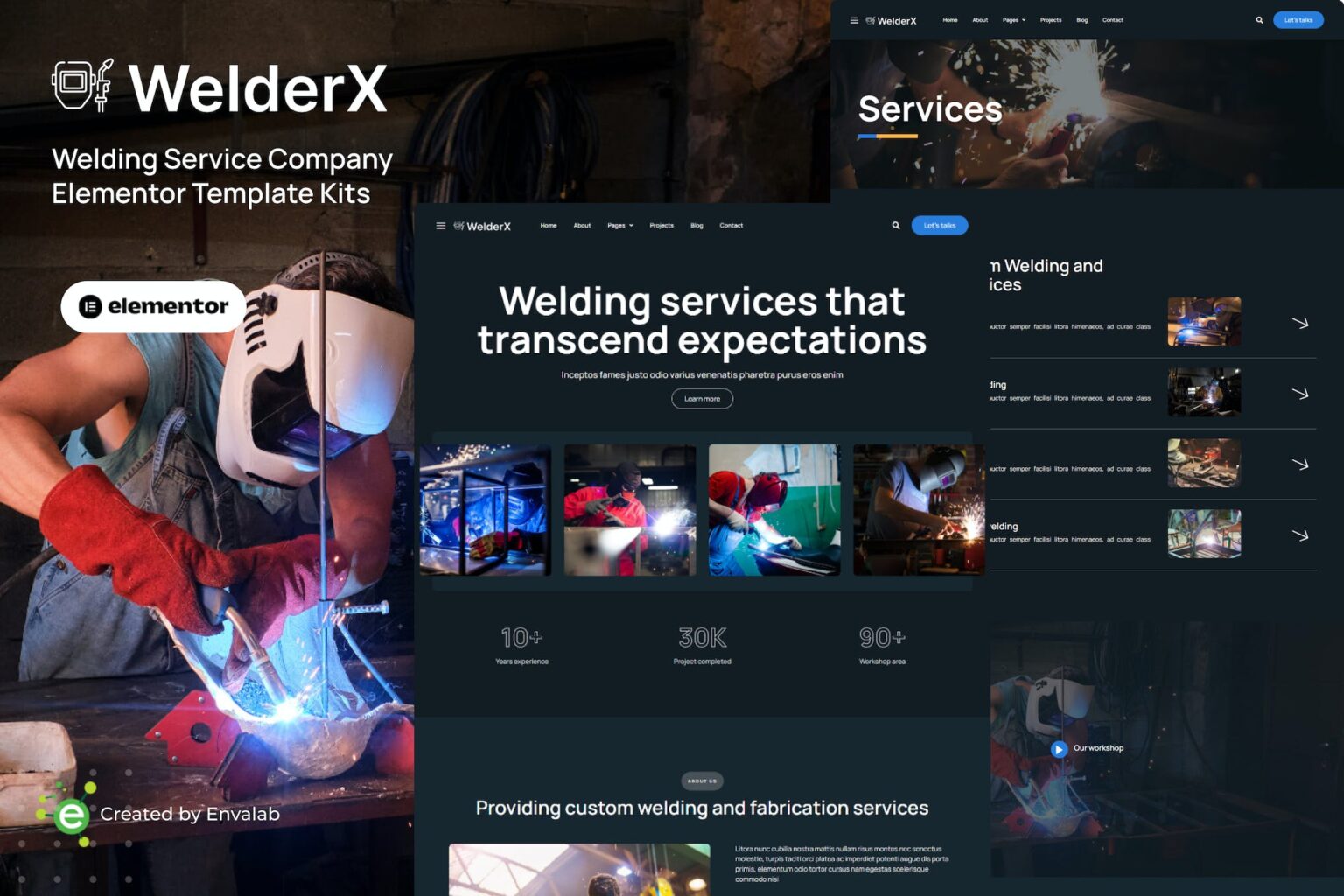 WelderX – Welding Services Elementor Pro Tempalate Kit - WP Themes & Plugins